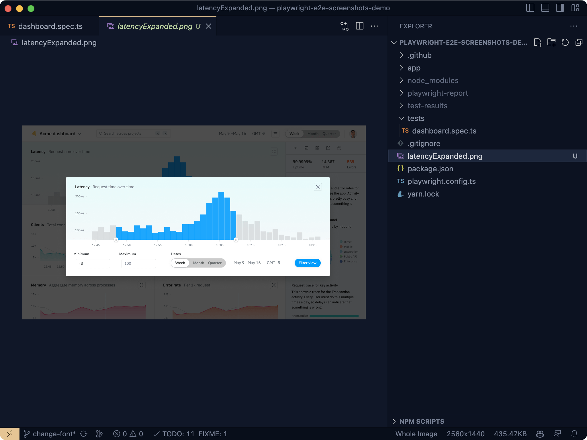 Visual testing with Playwright